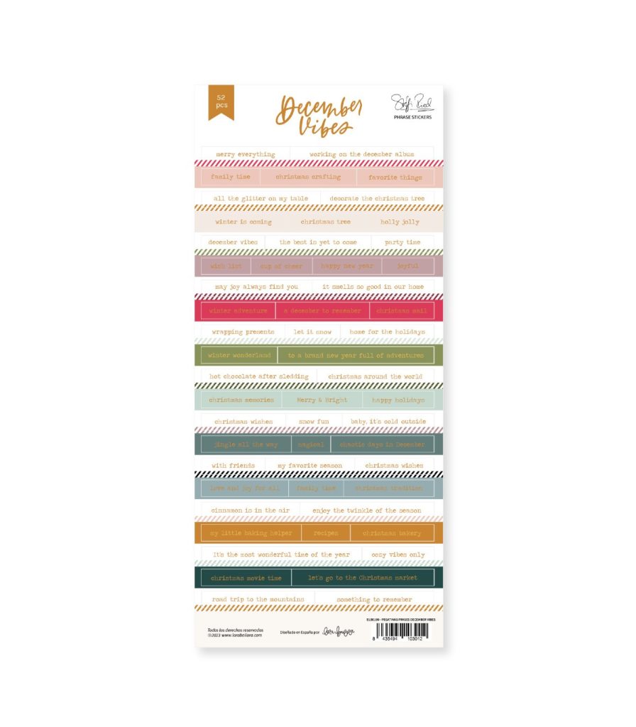 Pegatinas Frases December Vibes By Lora Bailora - Artifamily